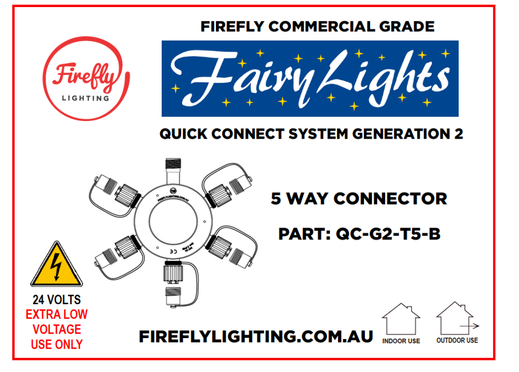 Quick Connect 5-Way Adapter - Firefly Lighting - Commercial Grade ...